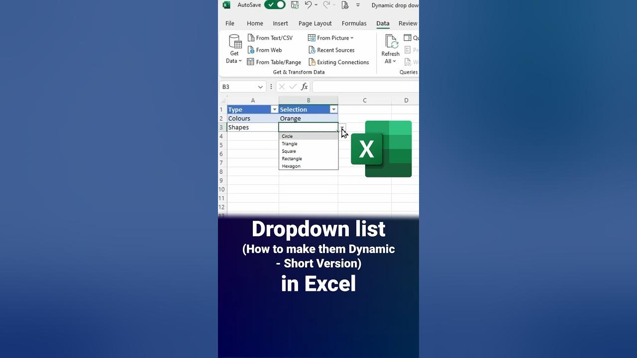 Excel Made Easy: Create Dynamic Dropdown List - YouTube