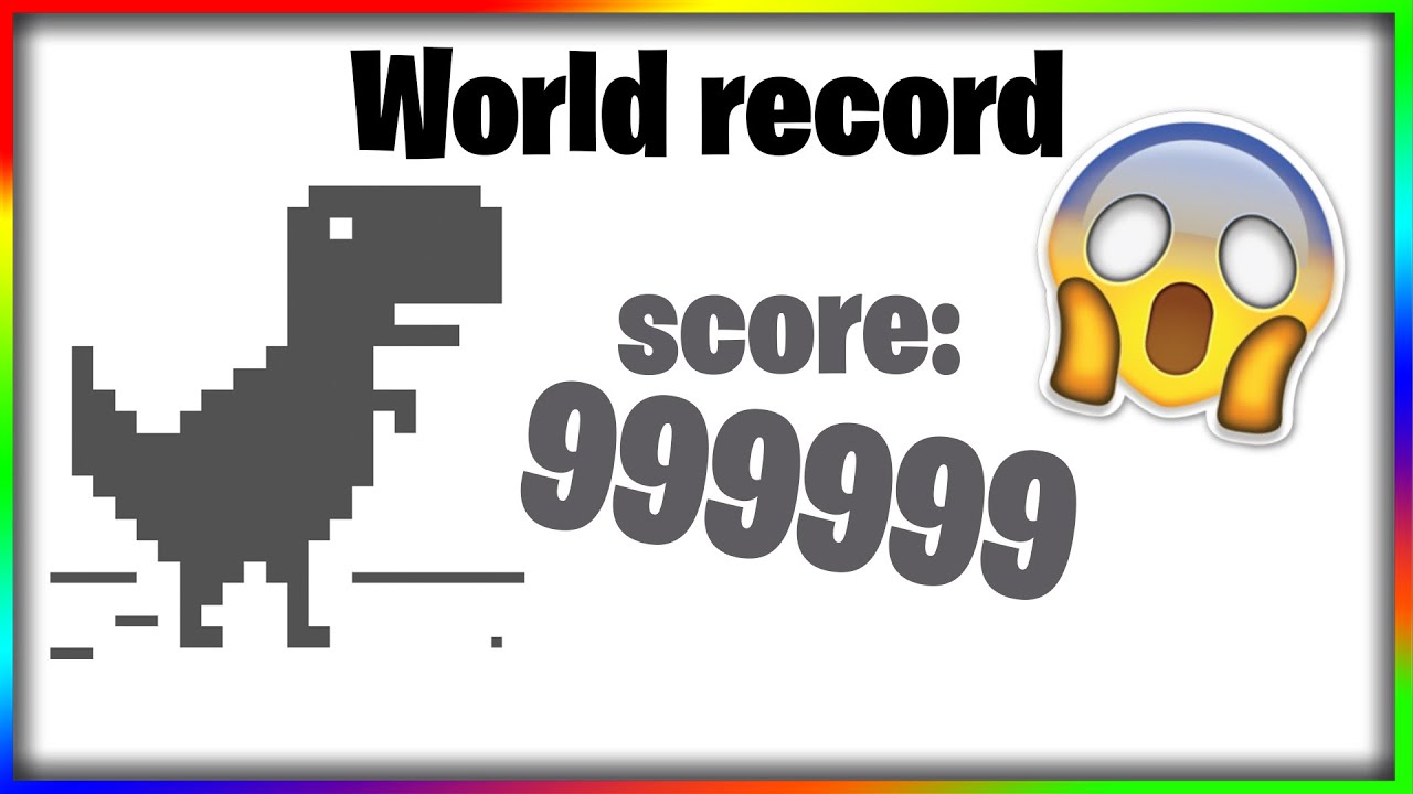 T Rex offline game world record 😱 - YouTube