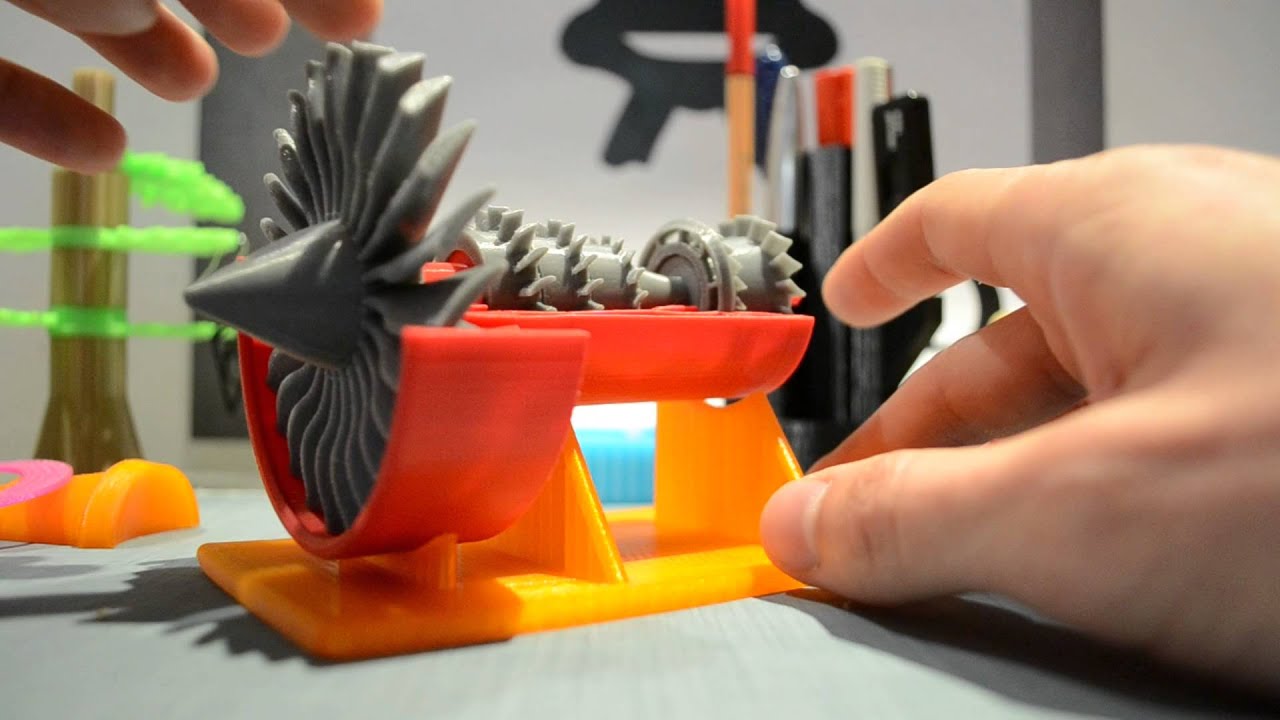 Macheta motor cu reactie Printata 3D - YouTube