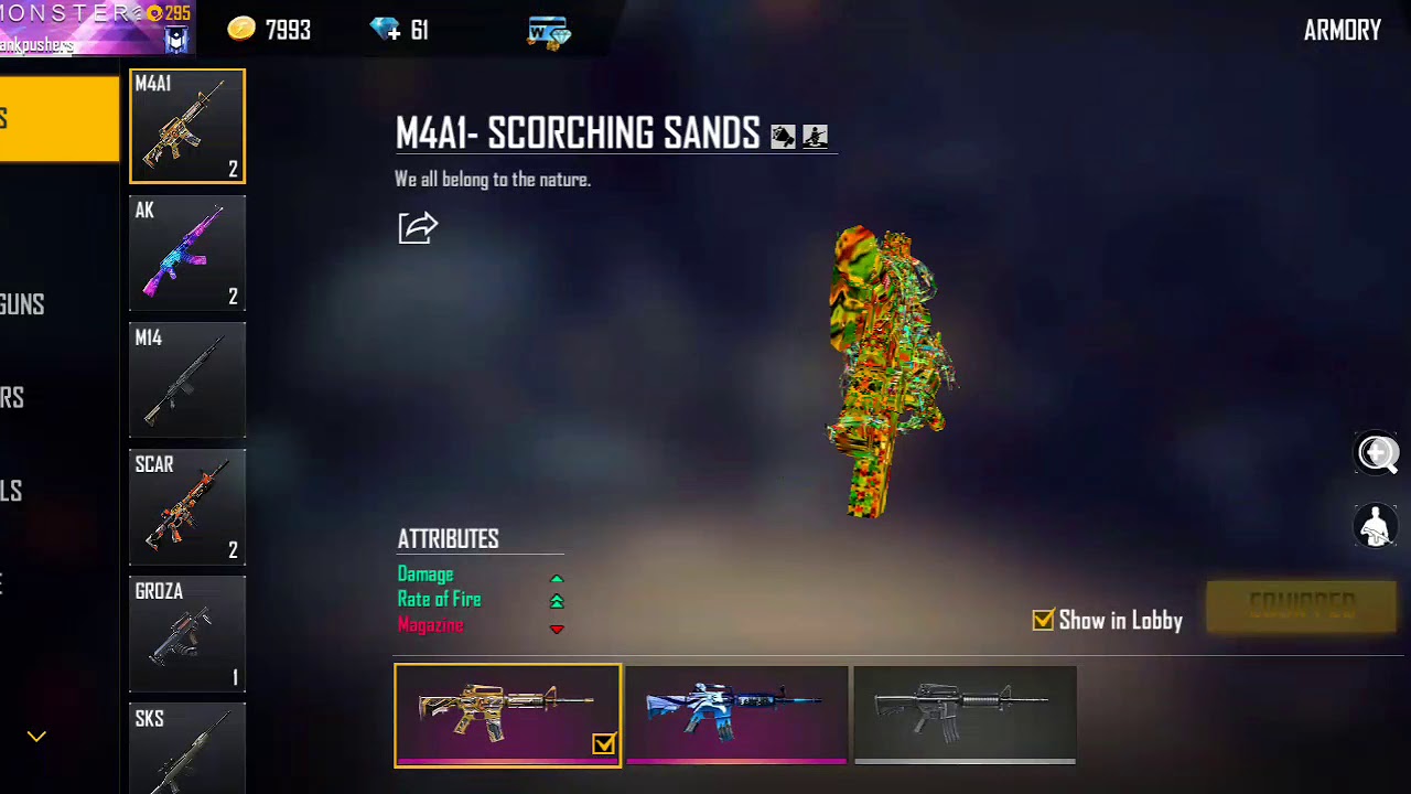 Free fire new gun - YouTube