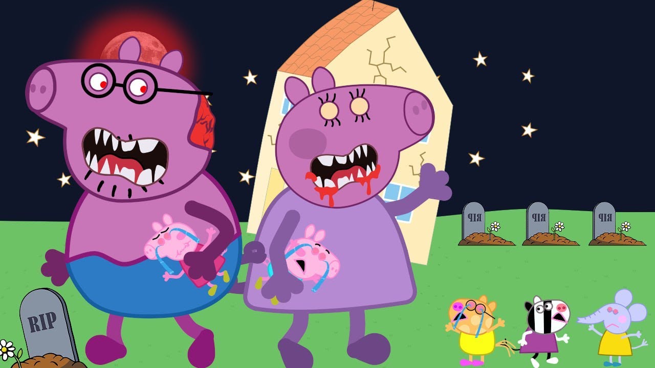 Zombie Apocalypse, Mummy Pig Zombie Visit Peppa's Family At Night!🧟‍♀️ ...