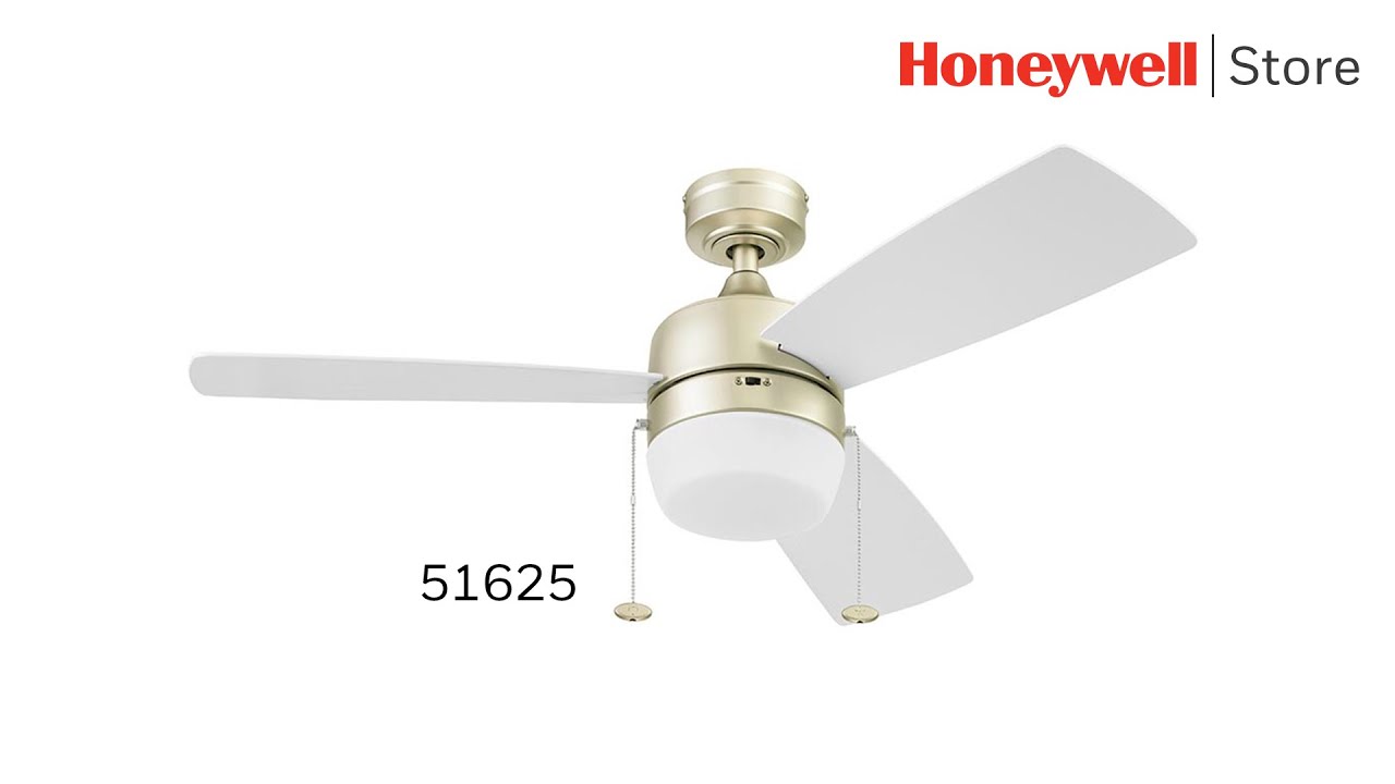 Honeywell Barcadero Ceiling Fan, Champagne - (51625) - YouTube