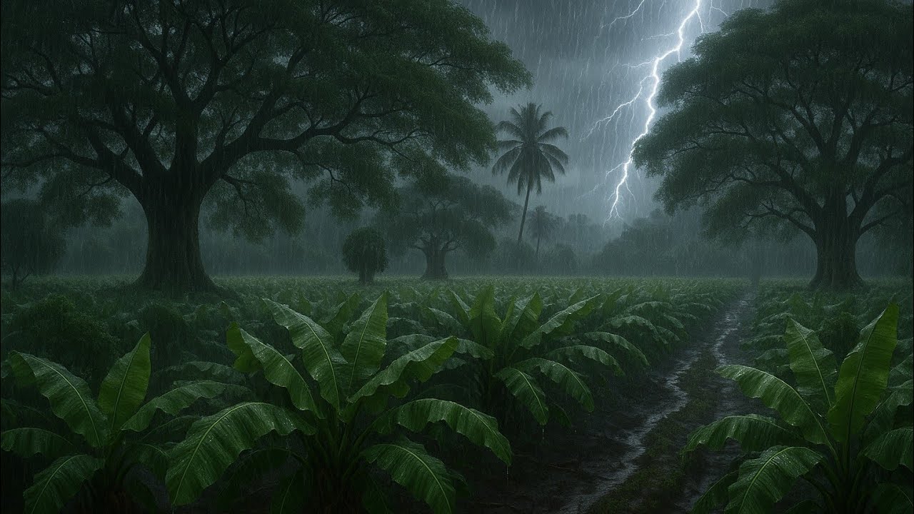 all Asleep in Just 5 Minutes | Night Rainstorm in Deep Asian Jungle ...