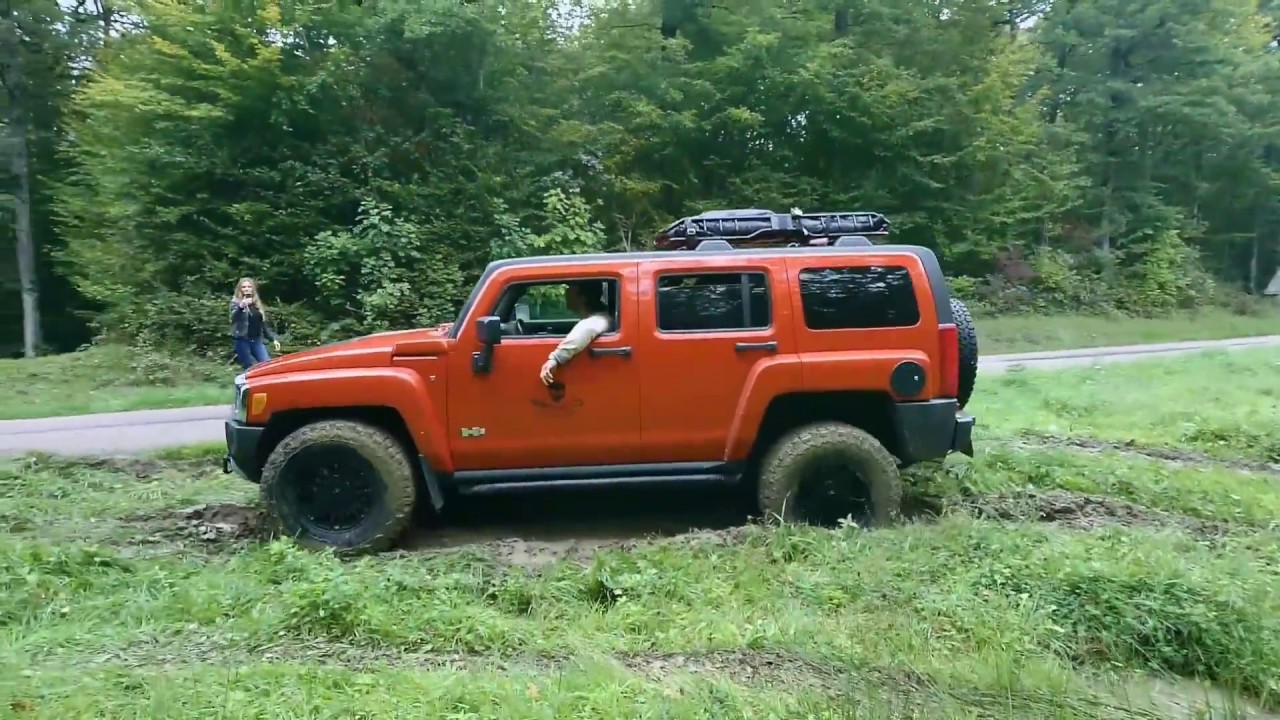 H3 alpha V8 orange croisement de pont avec le Club Hummerbox - YouTube