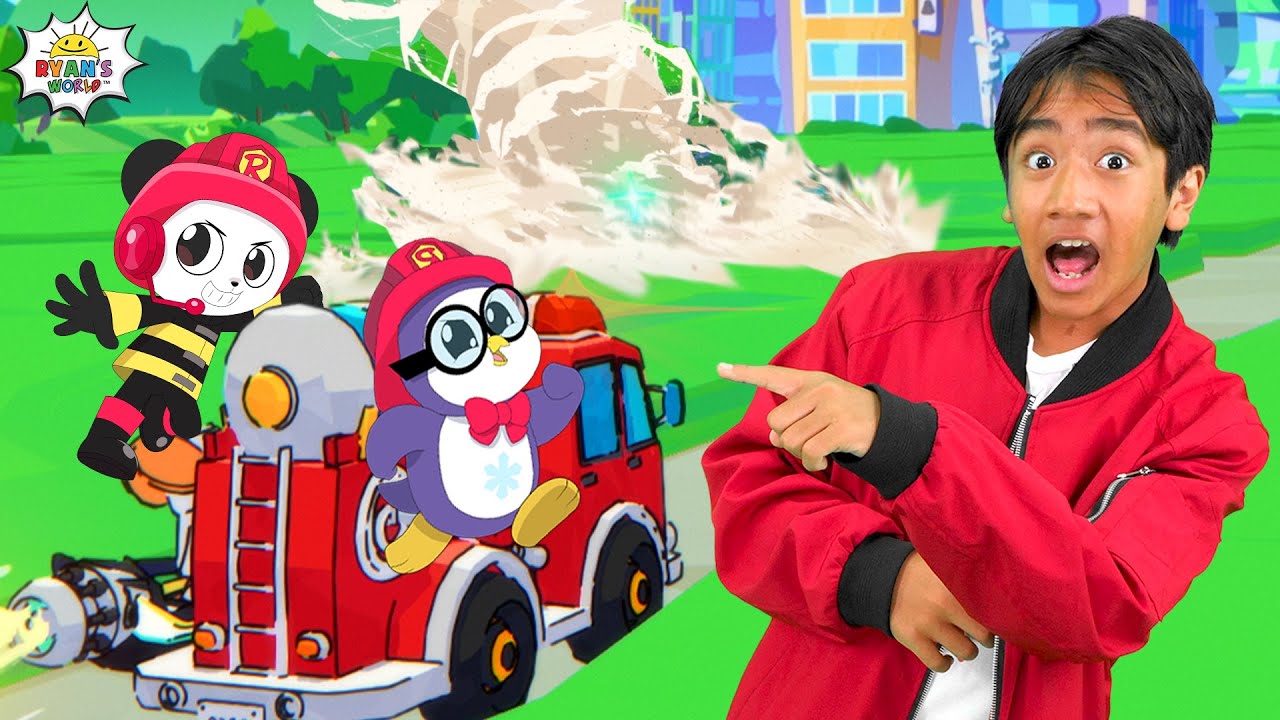 Ryan's Rescue Squad Saves The City From a Tornado! Animation Episode 3 ...