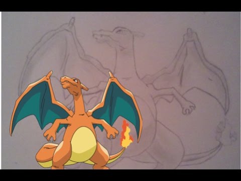 How To Draw Charizard: Charizard Sketch Time Lapse! - YouTube