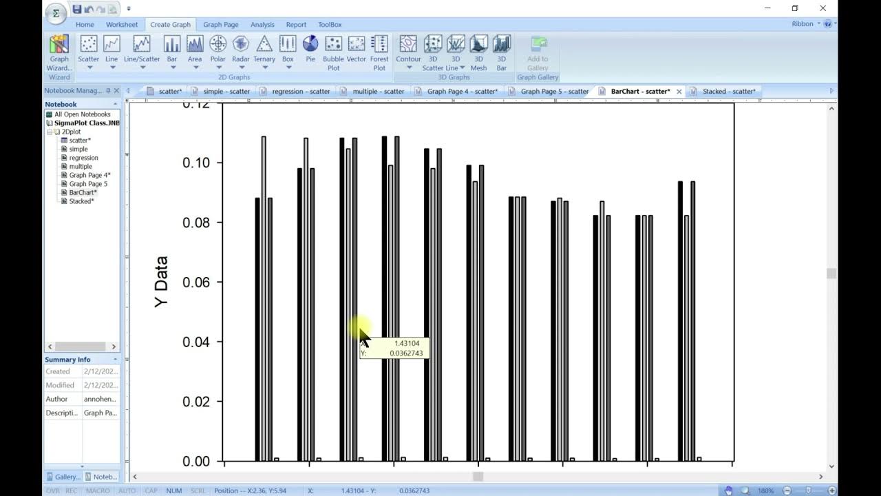 Bar chart in SigmaPlot - YouTube