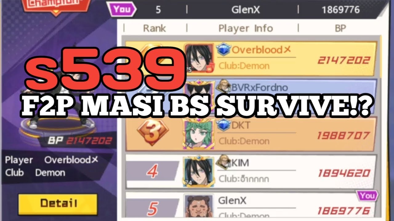 S539 : F2P BS BERSAING?? - ONE PUNCH MAN : The Strongest - YouTube
