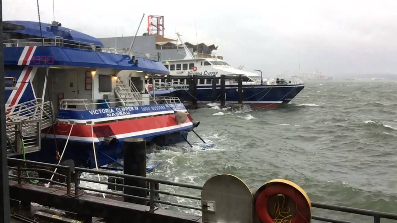Victoria Clipper Stormy Slo-mo - YouTube