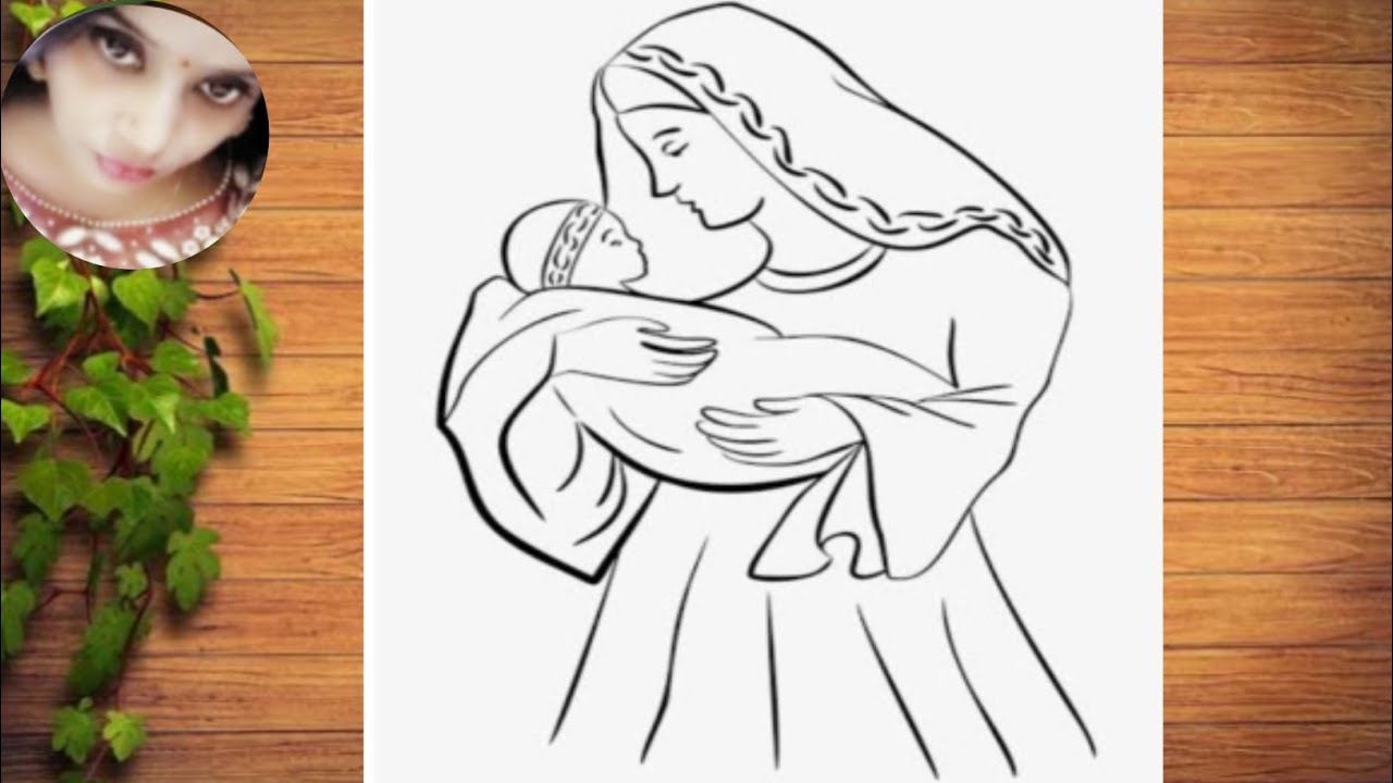 how to draw mary joseph and baby jesus /Christmas special drawing easy ...