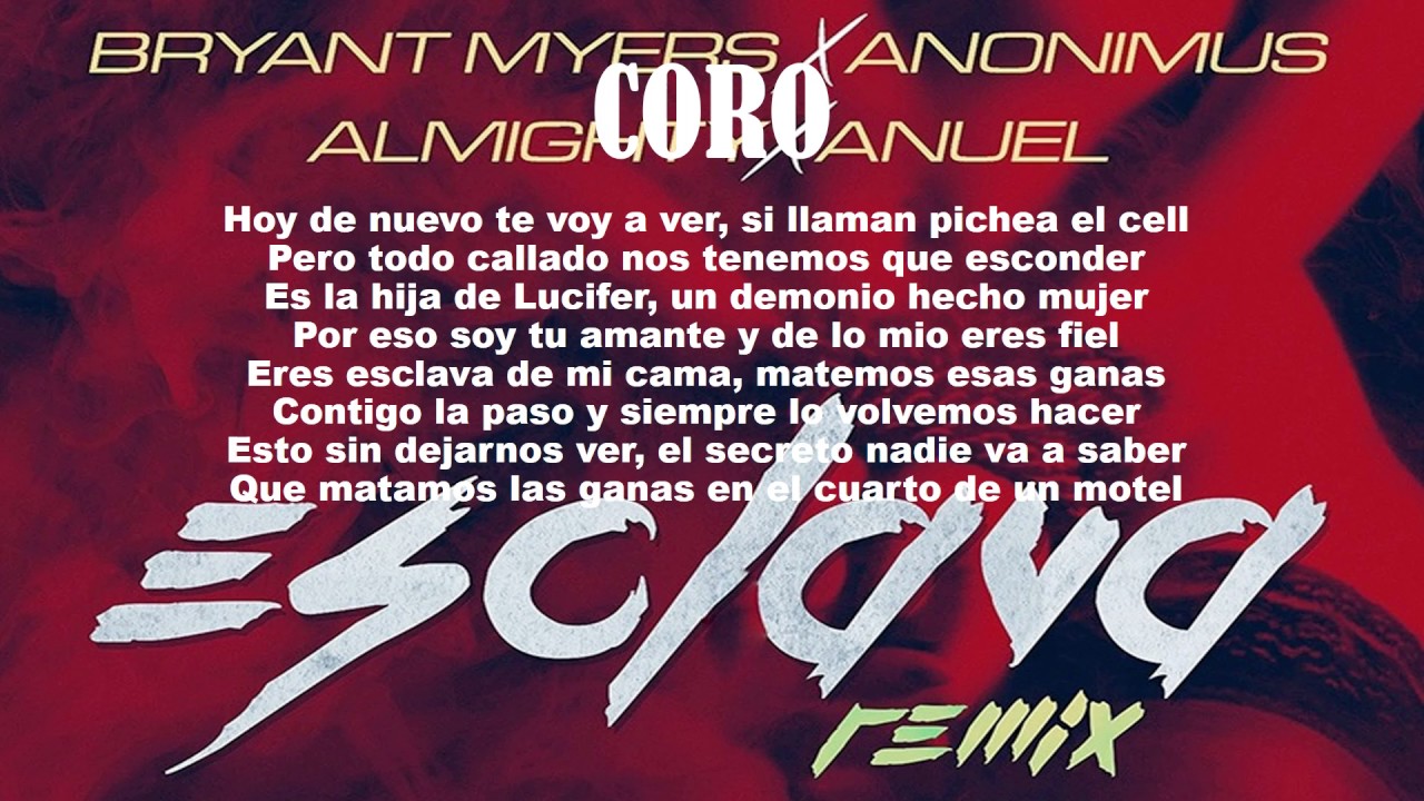 esclava bryant myers (letra) - YouTube