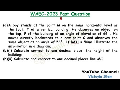 WAEC 2023 MATHEMATICS 5 - YouTube
