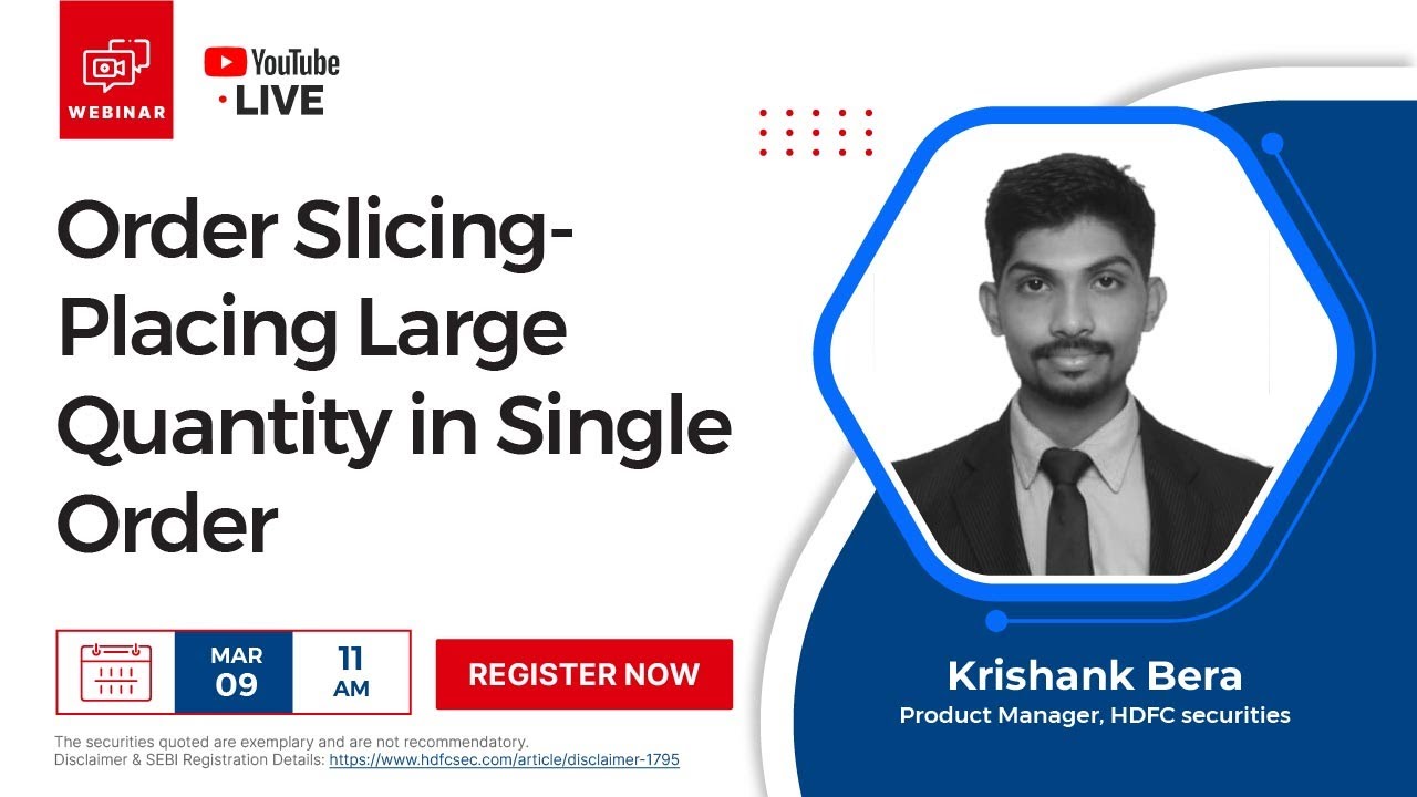 Order Slicing- Placing Large Quantity in Single Order - YouTube