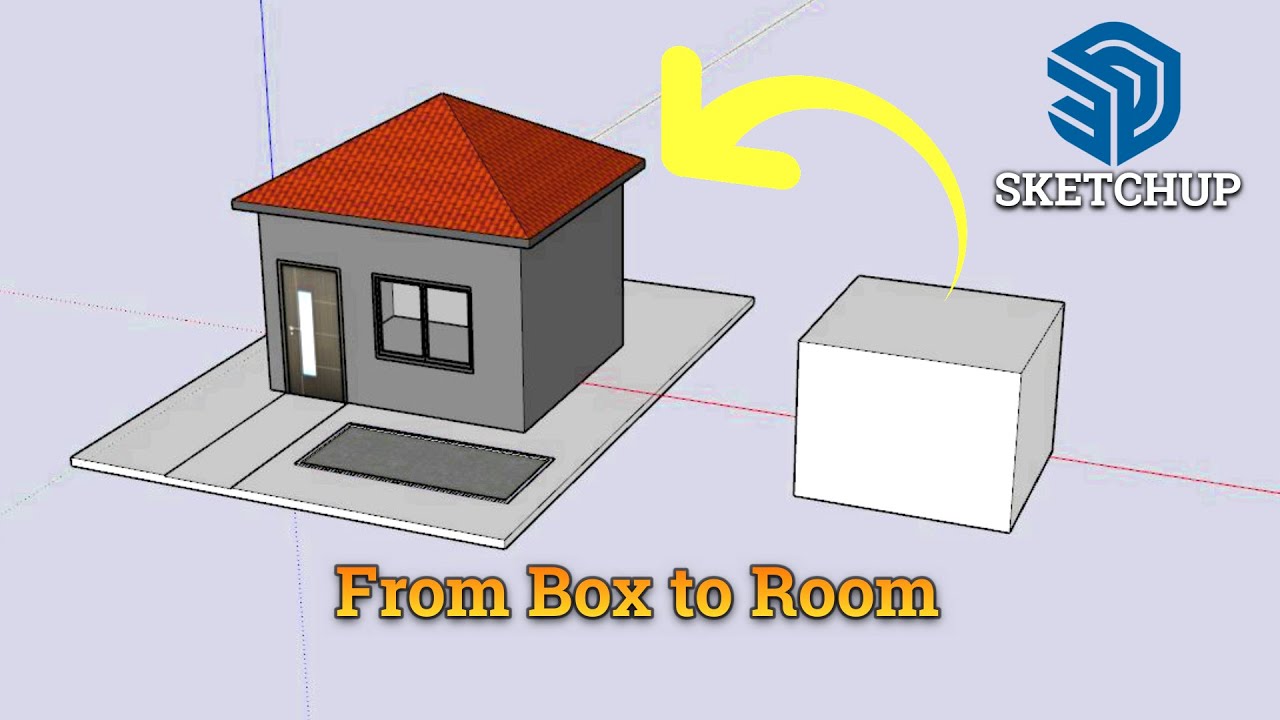 SKETCHUP TUTORIAL FROM BOX TO ROOM - Archi Tips With WAJID - YouTube