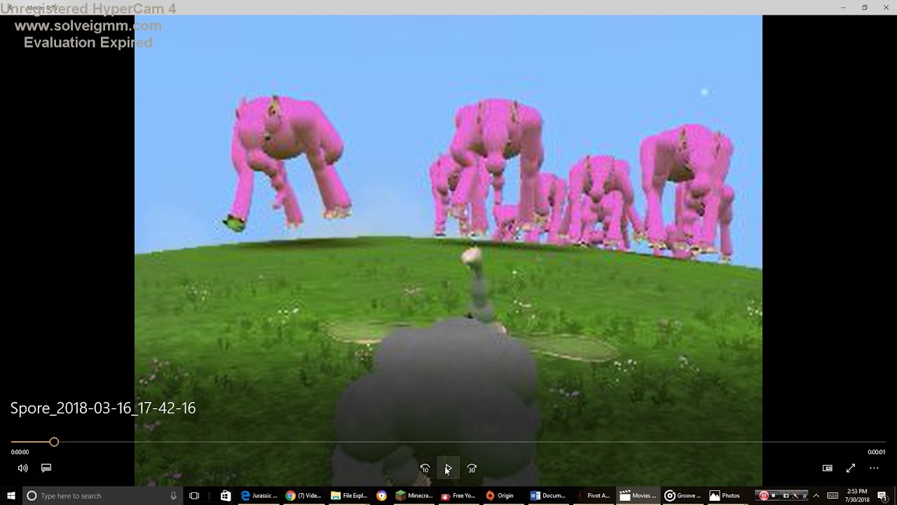 Pink elephants on parade house of mouse spore version - YouTube