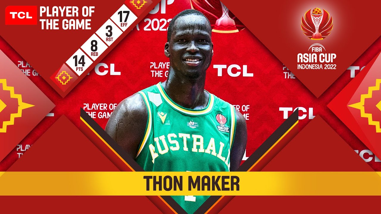 Thon Maker 🇦🇺 | TCL Player Of The Game | Lebanon - Australia | # ...