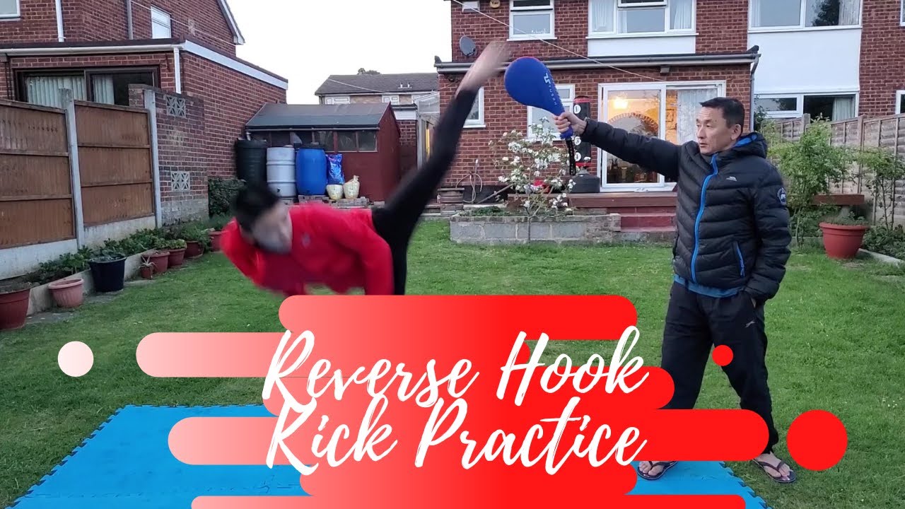 Martial Arts: Reverse Hook Kick Practice - YouTube