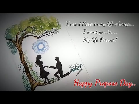 Best Propose Day drawing | Dedicating propose day video | propose day ...