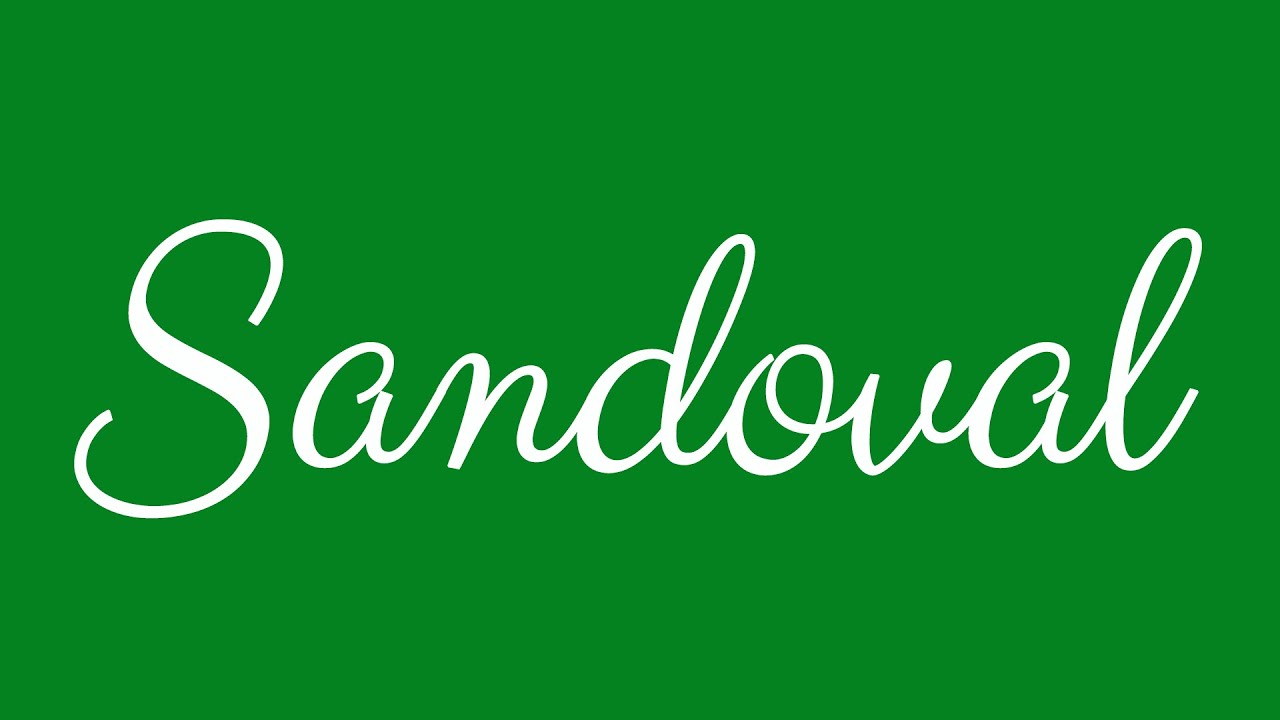 Learn how to Sign the Name Sandoval Stylishly in Cursive Writing - YouTube