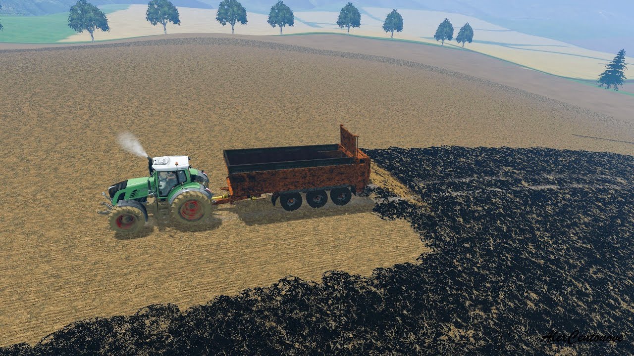 Farming Simulator 2015 - Spreading Compost Fendt 939 - YouTube