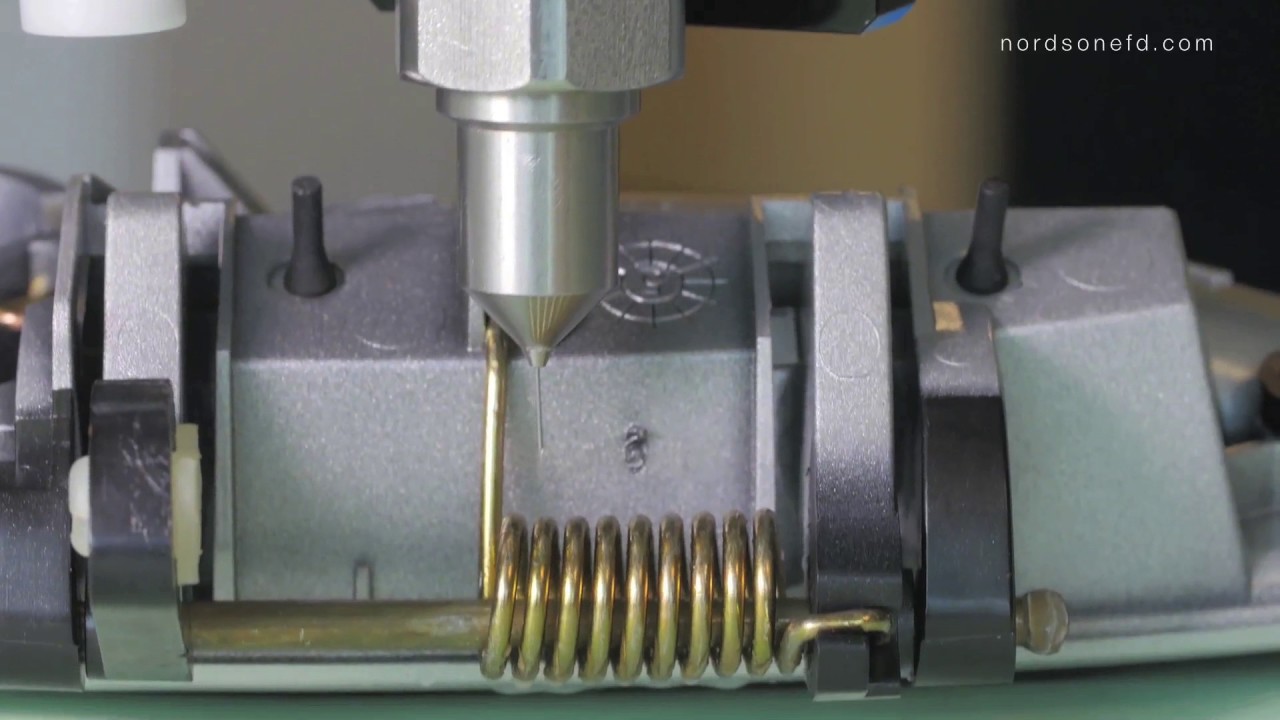 FR Nordson EFD Auto Application 787MS MicroSpray Valve - YouTube