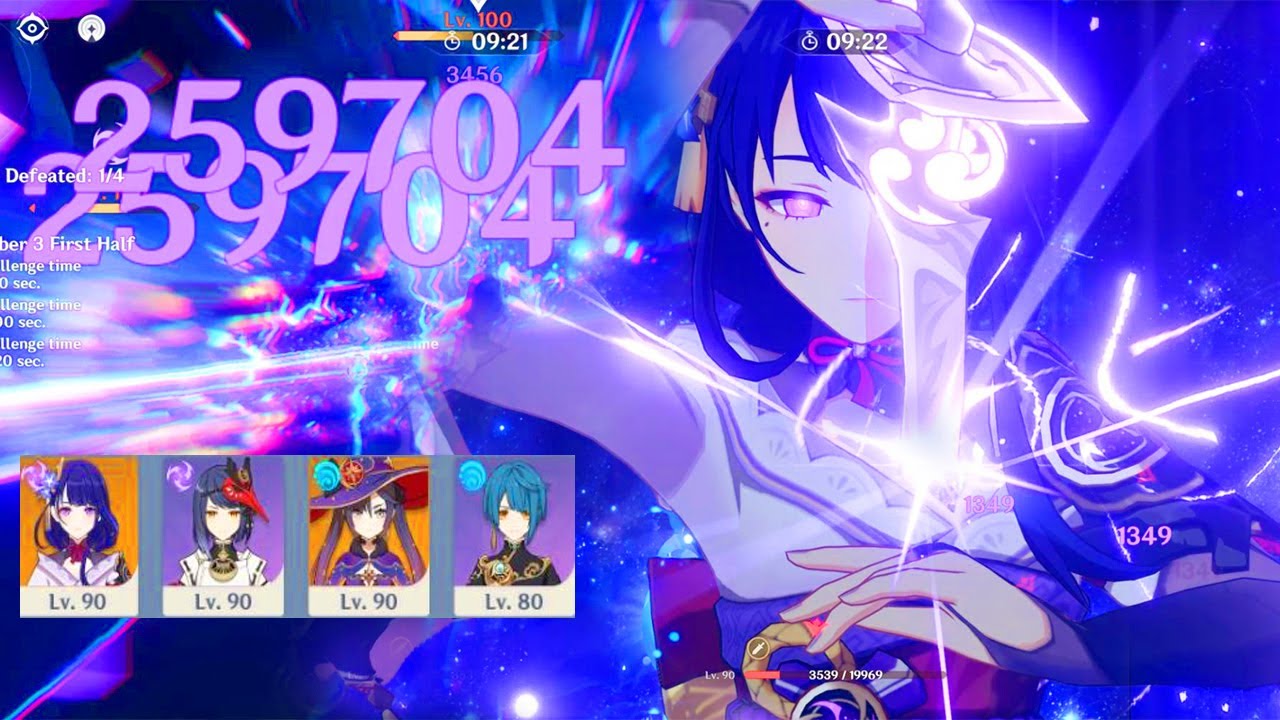 Raiden Shogun Ei Electro-Charged Team Only Floor 12 Gameplay - No ...