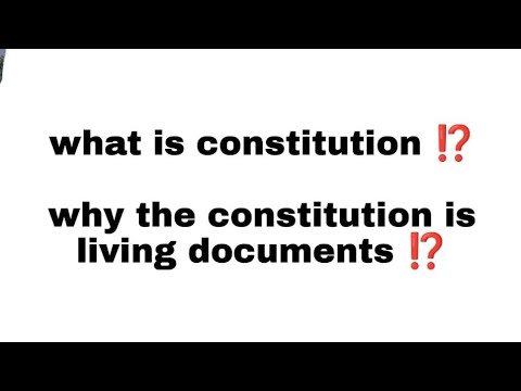 The meaning of the constitution is why the constitution is living ...