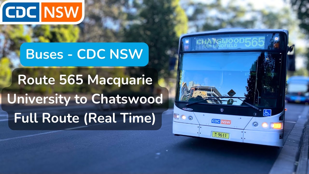 Buses CDC NSW - Route 565 Macquarie University to Chatswood - YouTube