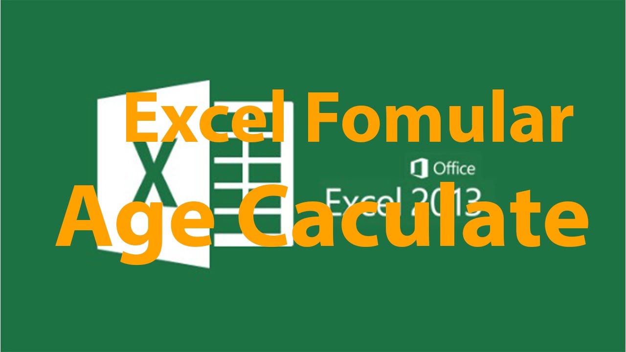 Excel Age Calculate Function - YouTube