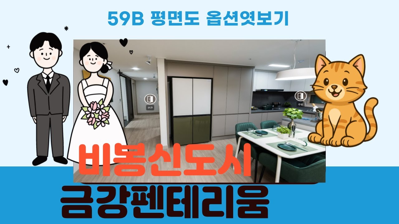 비봉금강펜테리움 59B타입 옵션엿보기 - YouTube