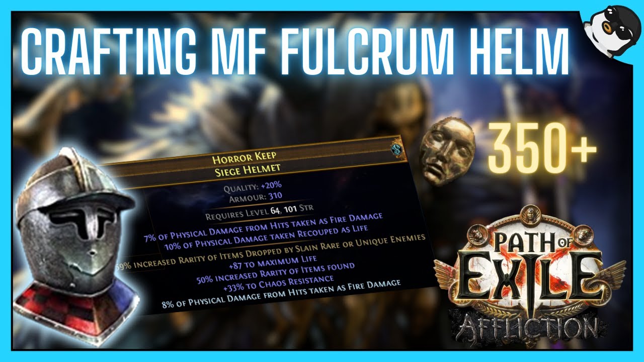 PoE 3.23 Crafting A Fulcrum MF Rarity Helmet - YouTube