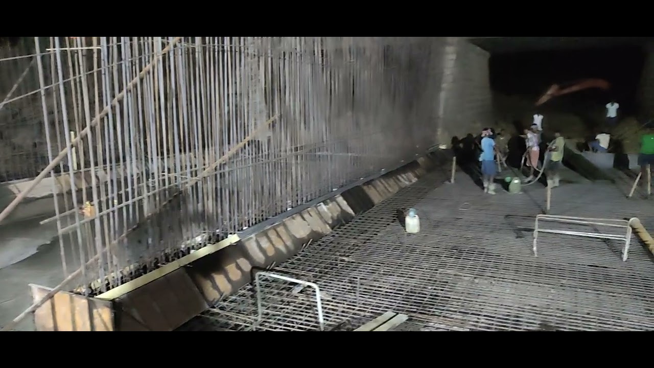 Minor Bridge Raft foundation Concrete Pouring. - YouTube