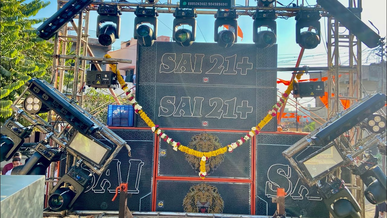 Sai Audio 21+ Karad Shivjayanti 2023 In भूम (धाराशिव) With C light & DJ Pranav Karad - YouTube