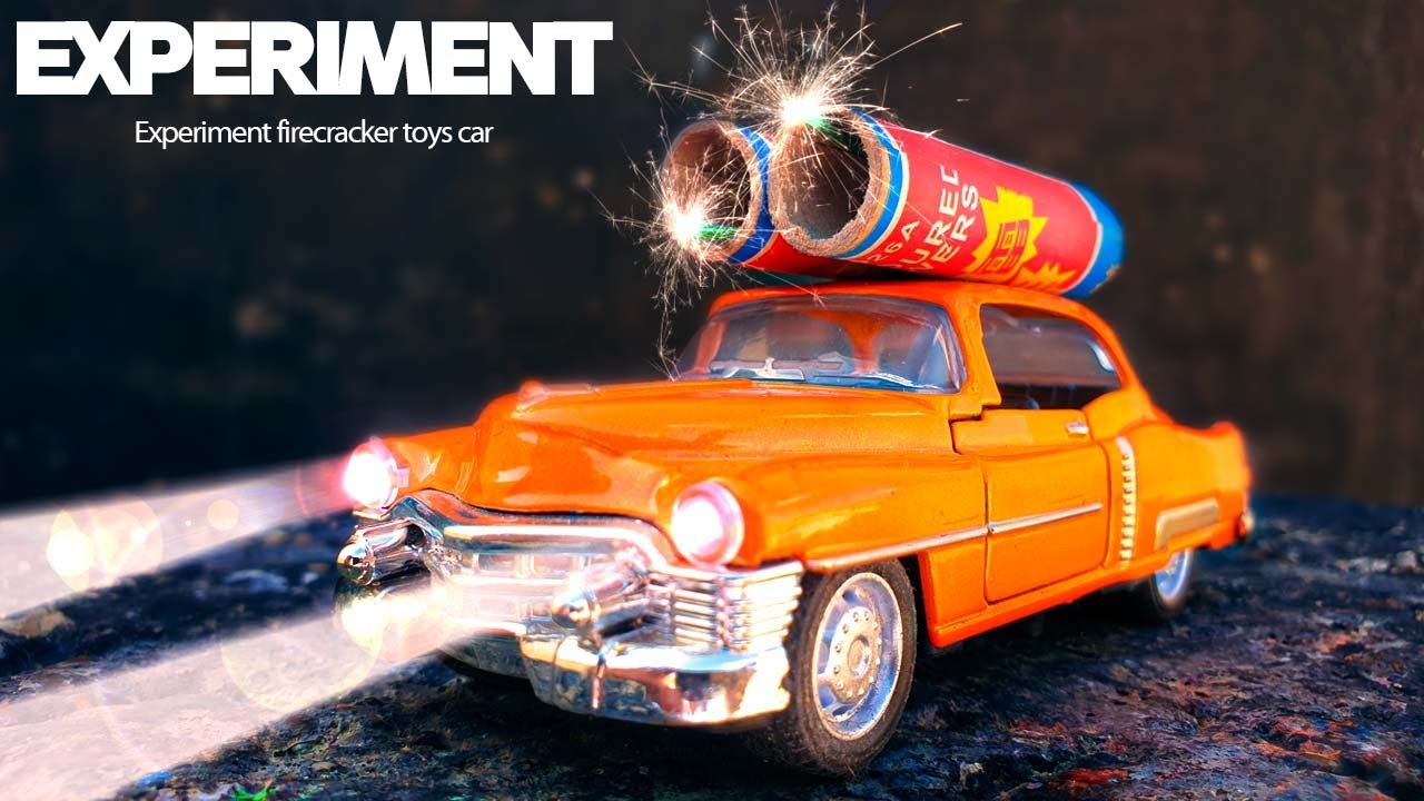 Explosion Experiment firecracker Scale Model Car Tests #slowmotion # ...