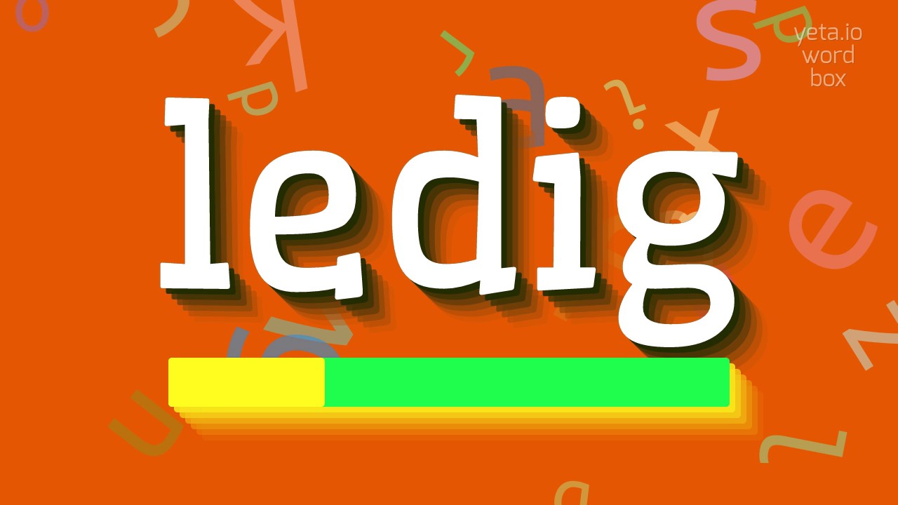 How to say "ledig"! (High Quality Voices) - YouTube