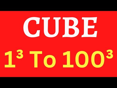 Cube 1 to 100 | cube 1 se 100 tak | learn cube 1³-100³ | cube root from ...