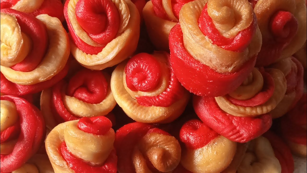CHARMING ROSES WITH COTTAGE RED COLOR MANDAZI! THE MOST YUMMY! QUICK ...