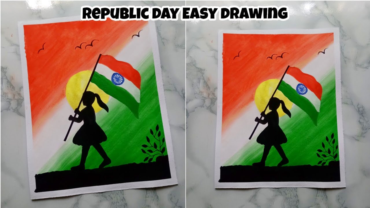 Republic Day Drawing|| Republic Day Poster Drawing|| How to republic ...