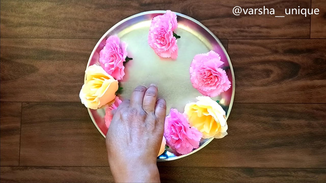 Shobhechya fulanchi rangoli | शोभेच्या फुलांची रांगोळी | By Varsha ...