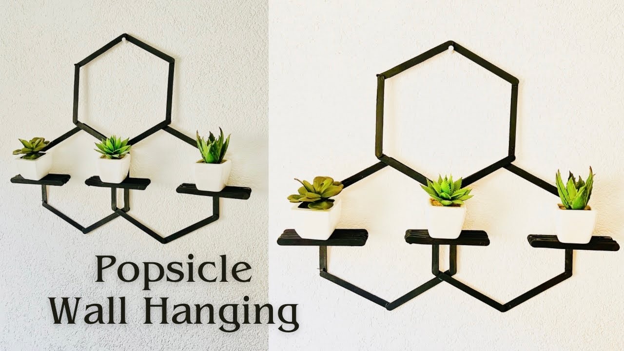 Popsicle Wall Hanging | Popsicle Sticks Crafts | Home Decoration ...