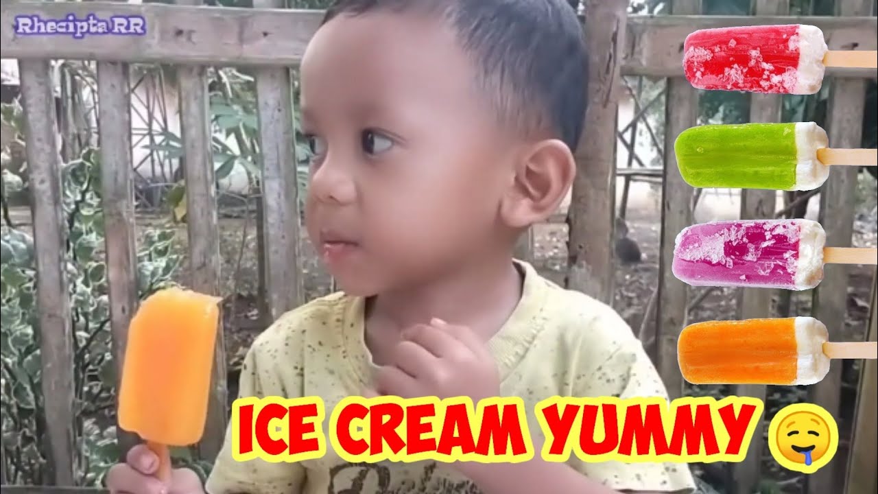 Makan Ice Cream Jeruk Hem Yummy - YouTube