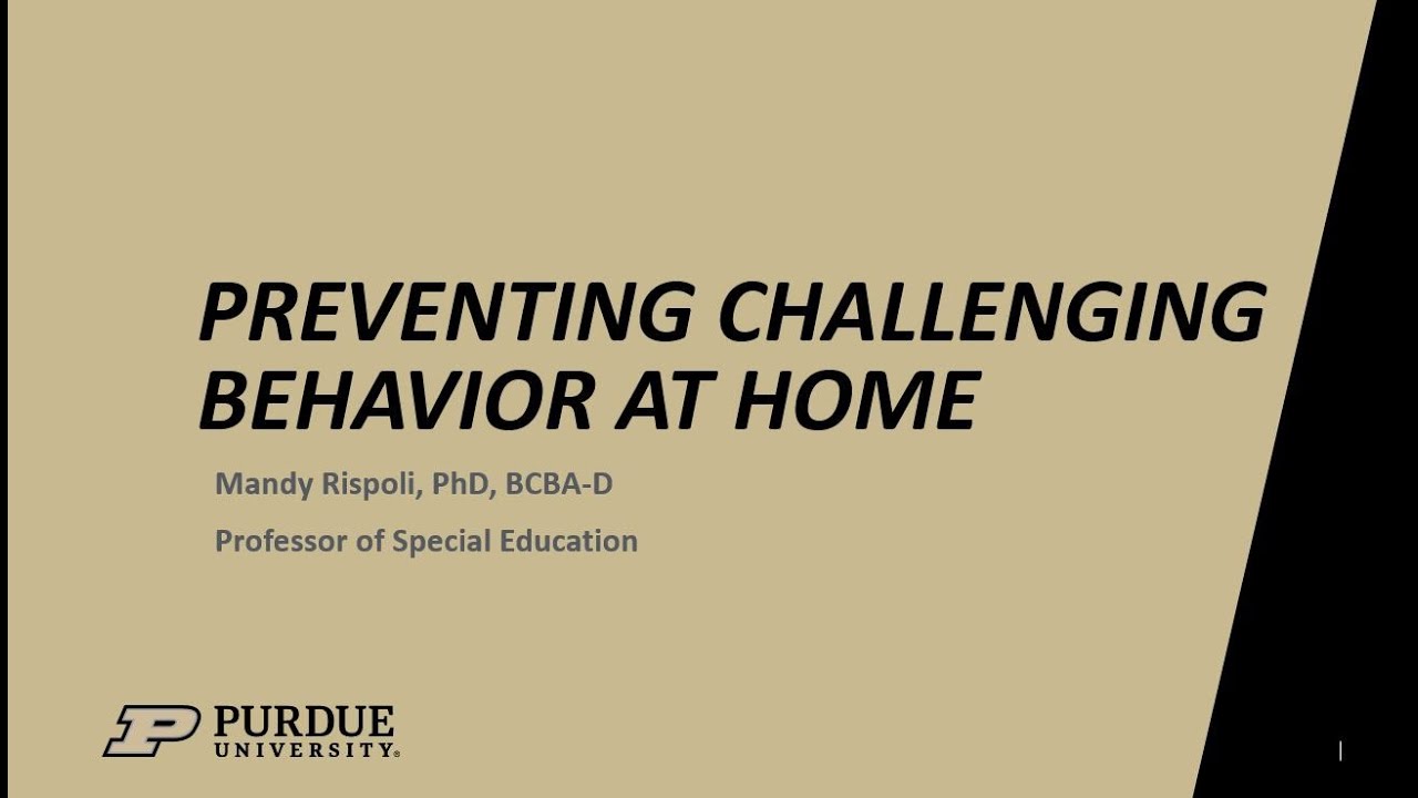 Preventing Problem Behavior at Home - YouTube