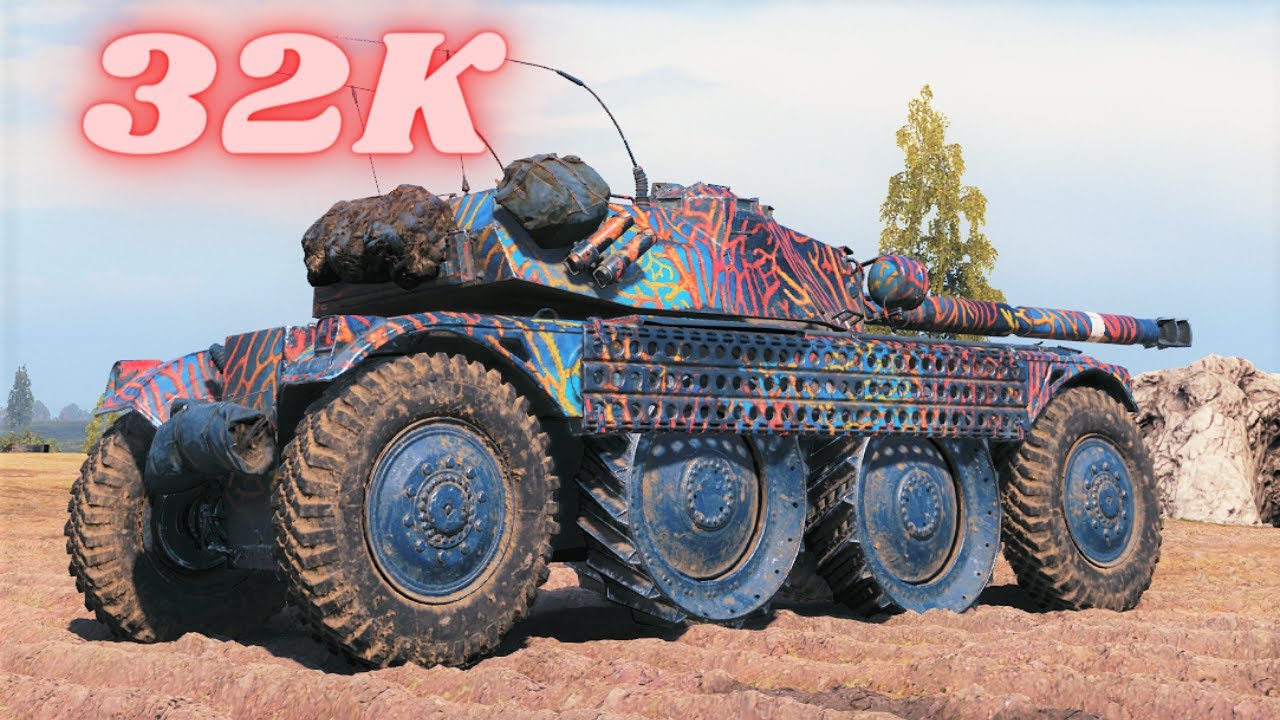 Panhard EBR 105 & T-100 LT 32K Spot + Damage World of Tanks,WoT Replays ...