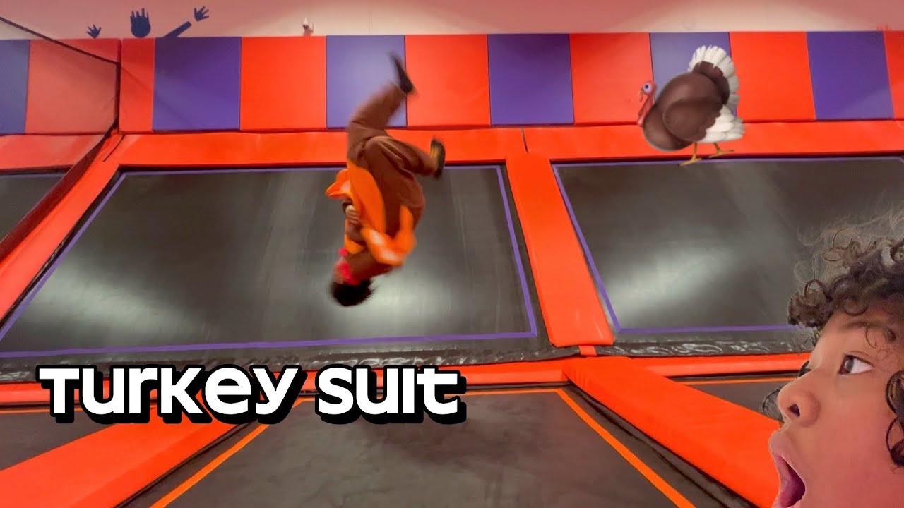 Wild turkey in a trampoline park #thanksgiving #turkey #trampoline # ...