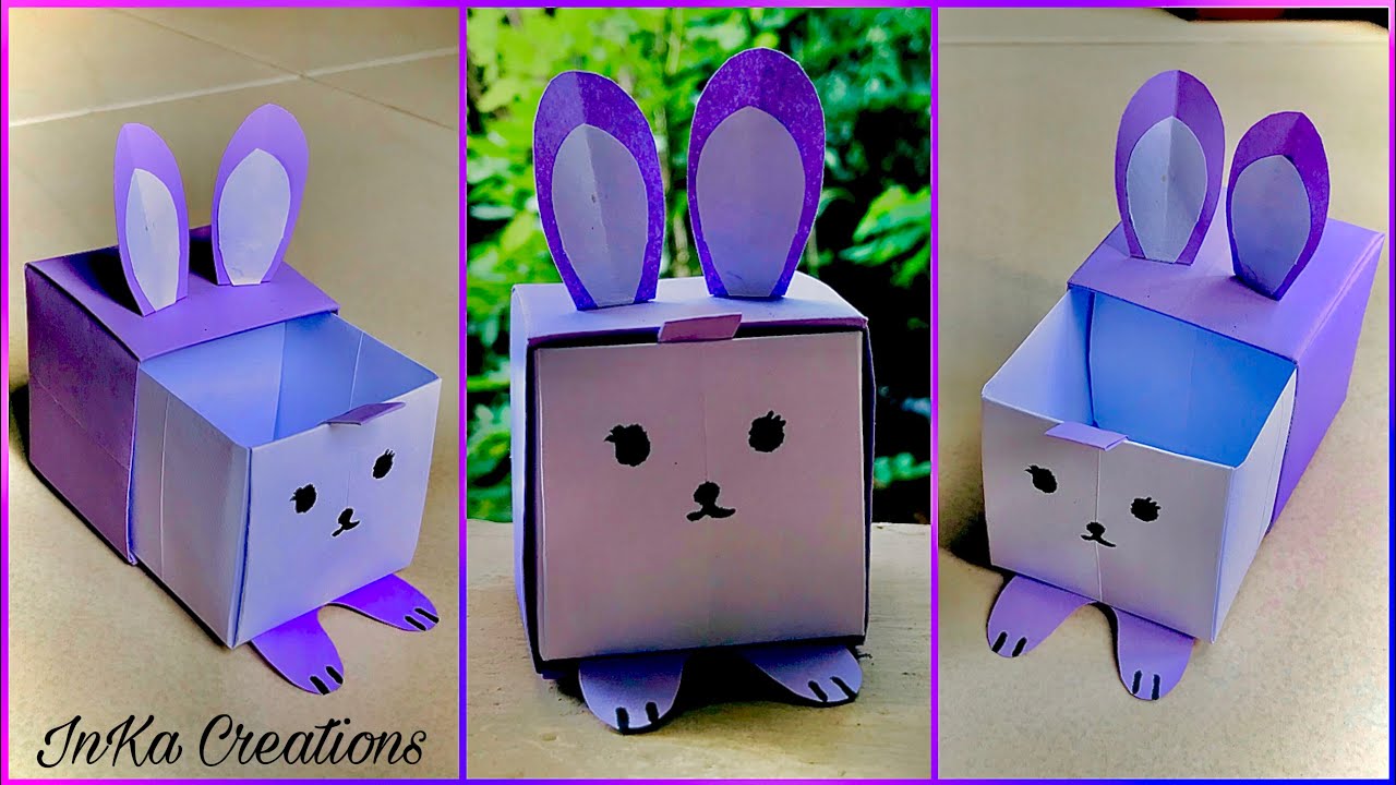 DIY Mini Paper Drawers | Small origami storage box DIY | Desk organizer ...