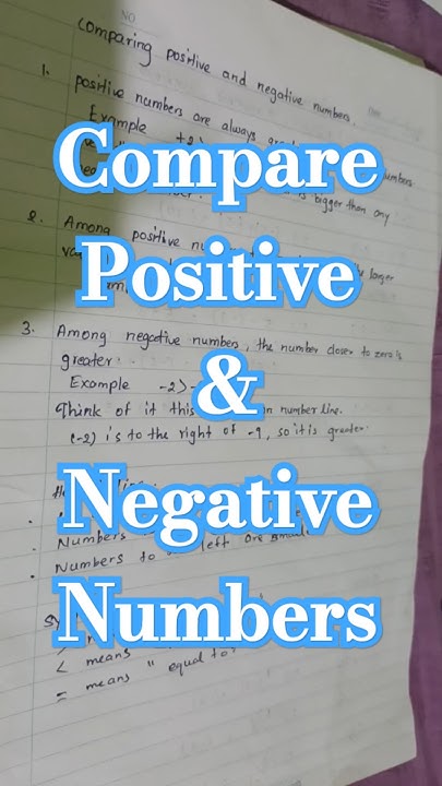compare positive and negative numbers part 2 #maths #education #exam #learning - YouTube