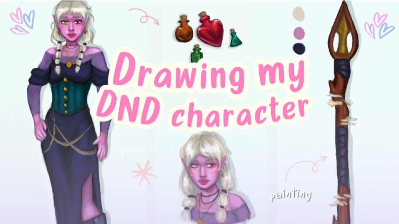 MEET MY DND CHARACTER + SPEEDPAINT~Relaxing ASMR Vibes - YouTube