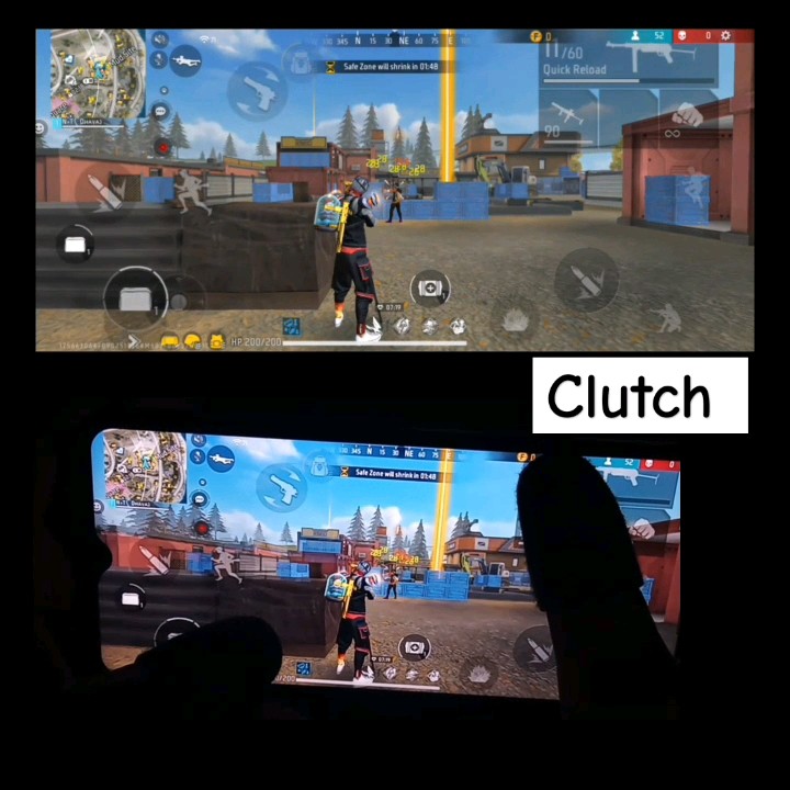 FF 1vs4 clutch👍😳🎯Solo vs squad gameplay ranked match #freefire # ...