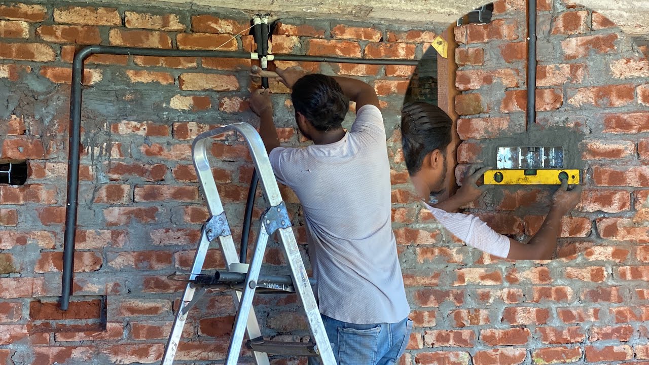 Wall Cutting For Electrical Wiring | House Wiring For Conceal ...