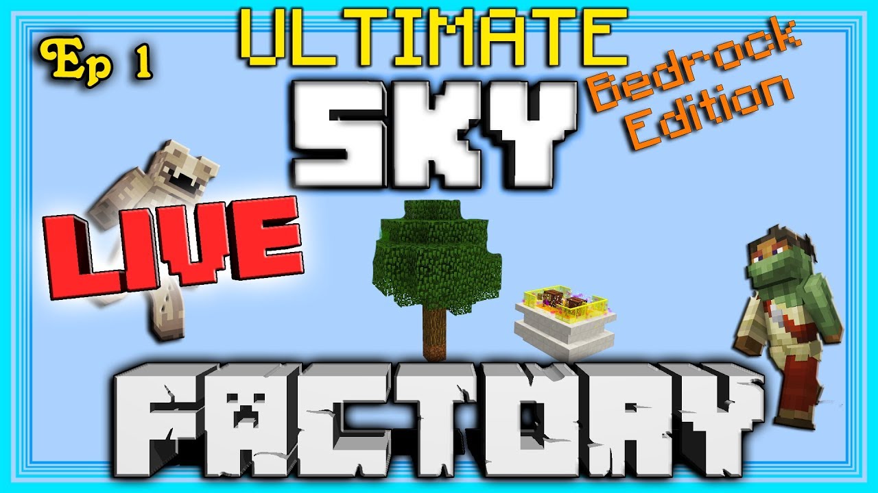 Minecraft: ULTIMATE Sky Factory Ep 1 W/Download [🔴LIVE!] - YouTube